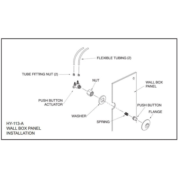Push Button Actuator - Hydraulic Flushometer Metal Button Panel Mount ...